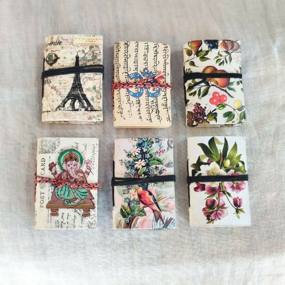Mini Recycled Paper Journal (2 sets of 2) | EarthBased